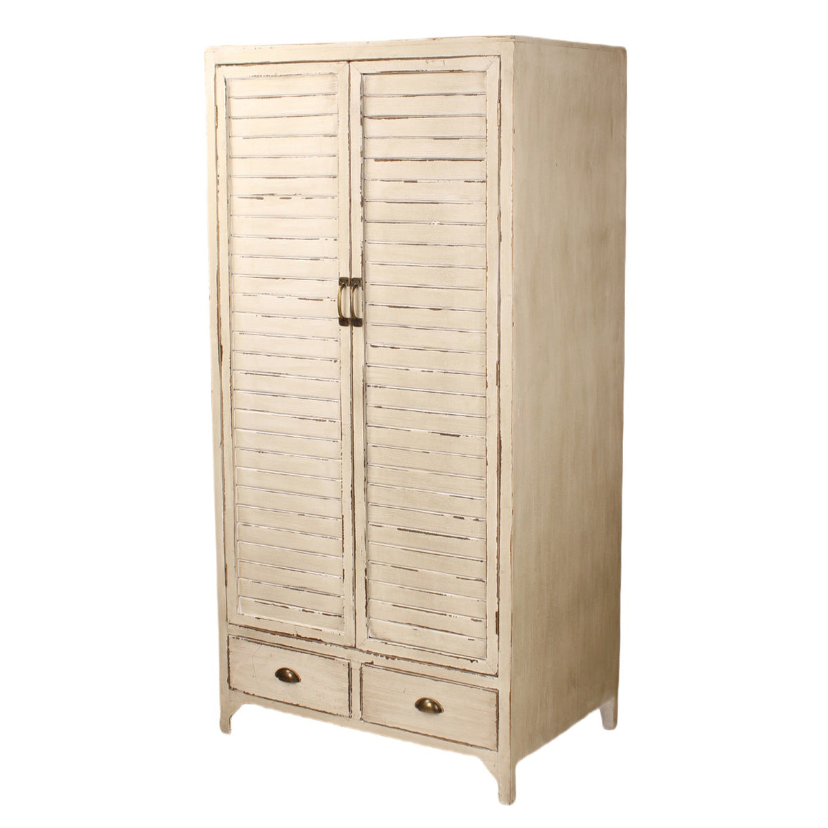 Heritage Distressed White Wardrobe – HomePlus Furniture