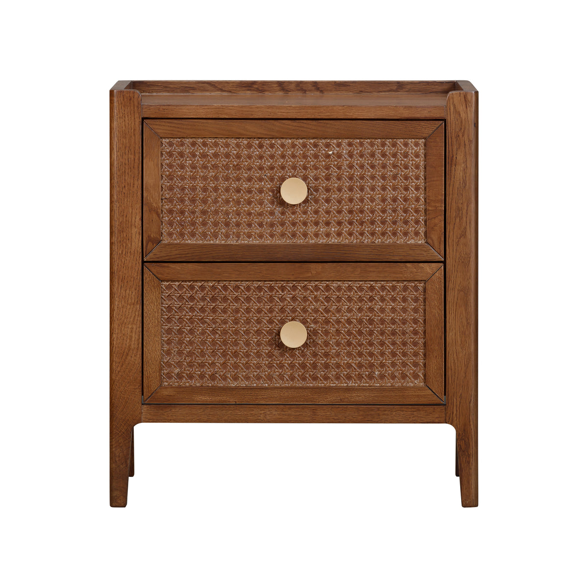 Lombok Walnut Rattan 2 Drawer Bedside Table – HomePlus Furniture