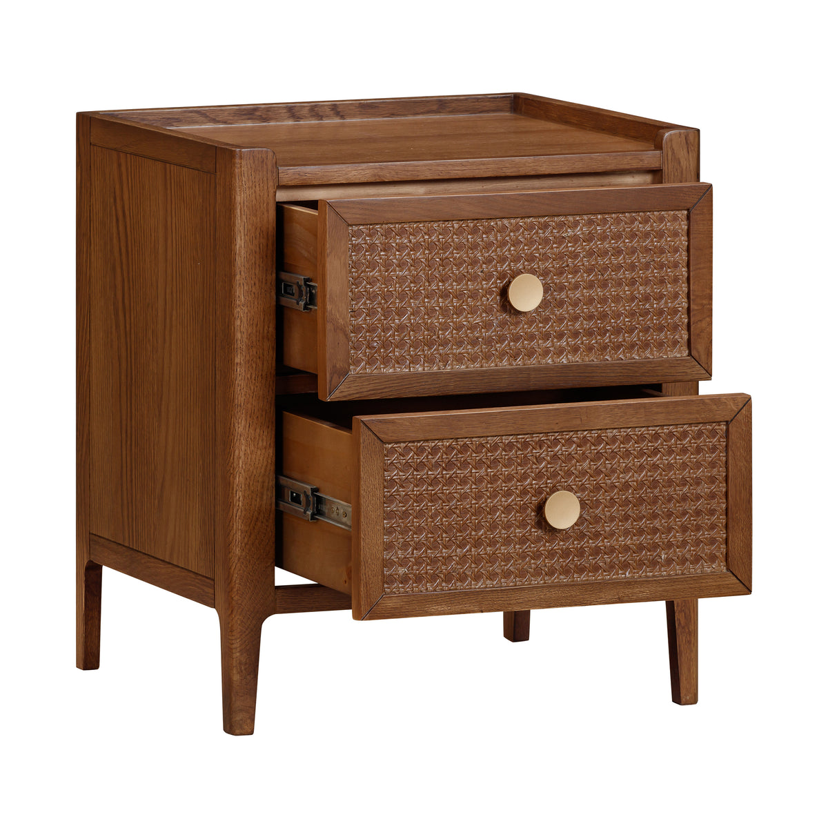 Lombok Walnut Rattan 2 Drawer Bedside Table – HomePlus Furniture
