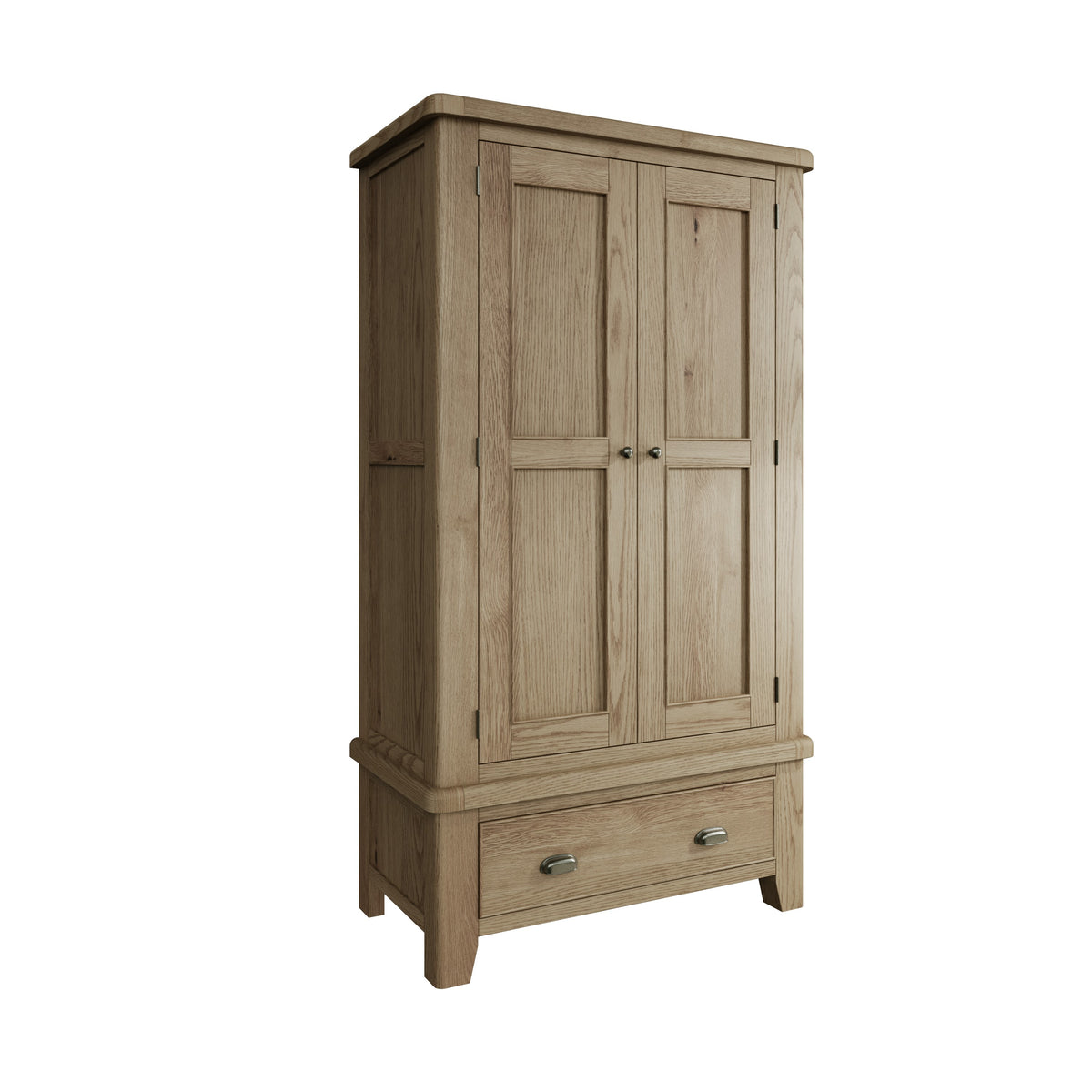 Hove Smoked Oak 2 Door Wardrobe with Drawer – HomePlus Furniture