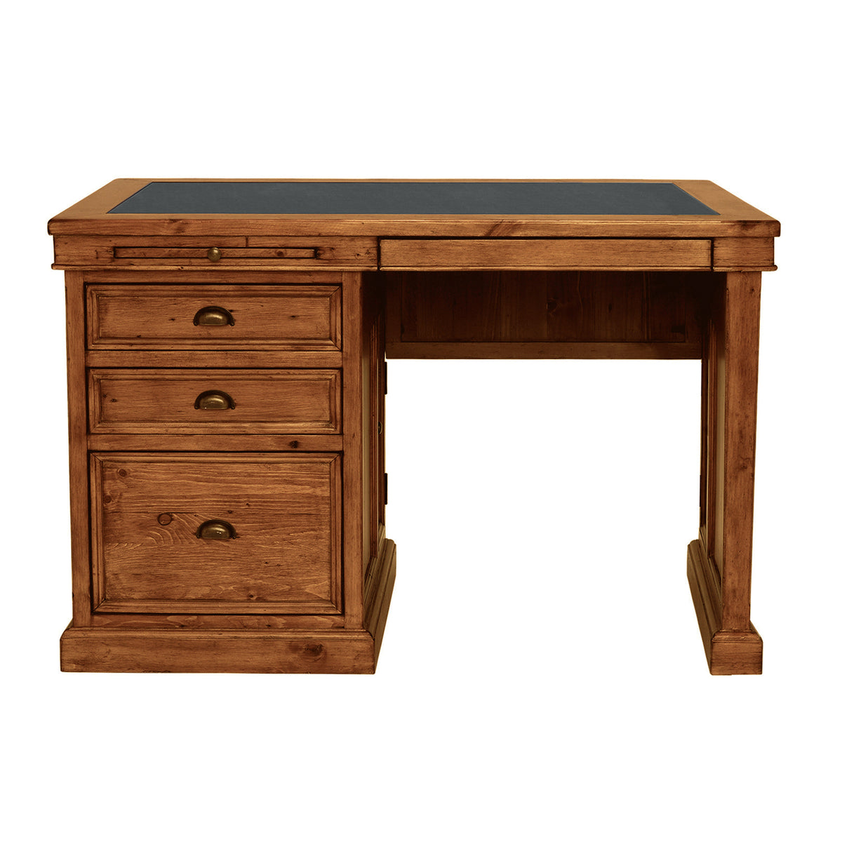 Oxford Light Pine Small Single Pedestal Desk – HomePlus Furniture