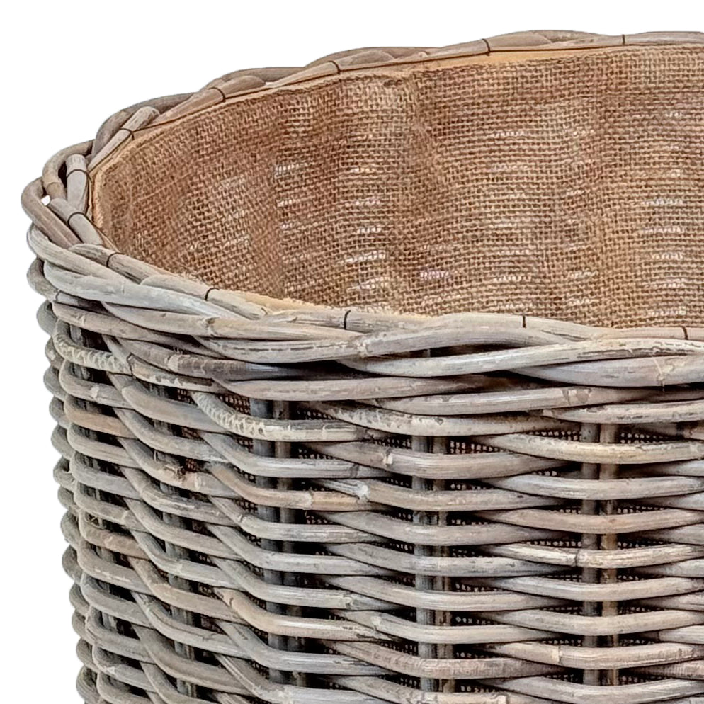 Chunky Round Rattan Basket | Large – HomePlus Furniture