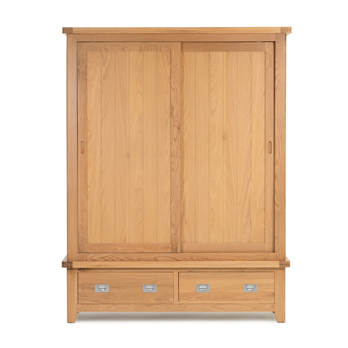 Gloucester Oak Large Double Sliding Door Wardrobe – HomePlus Furniture