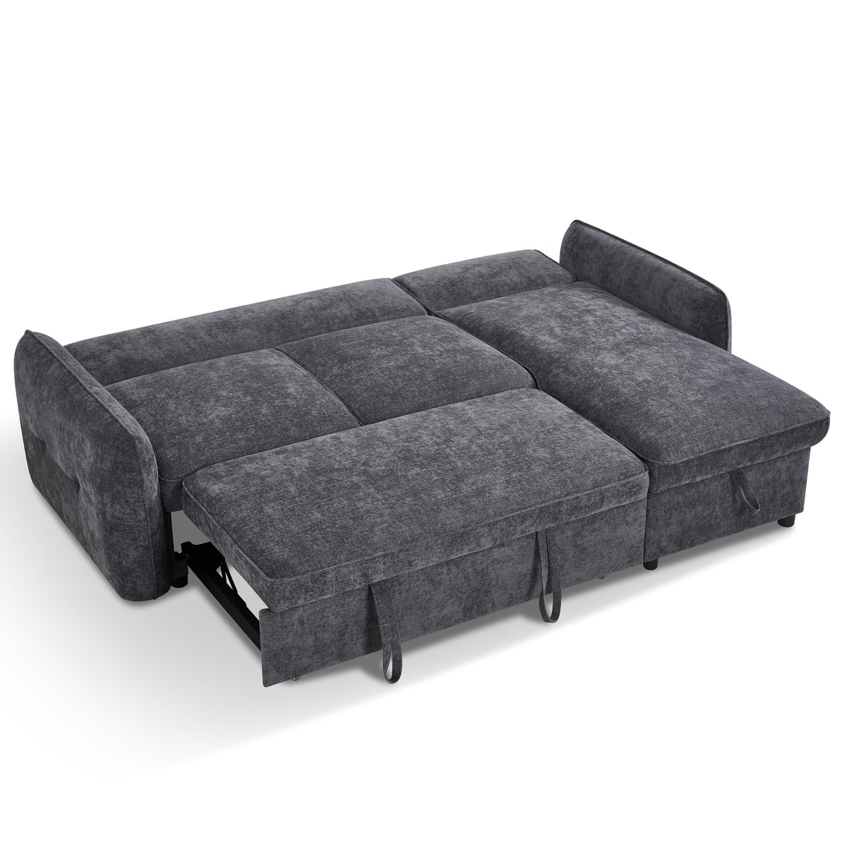 Brunswick 3 Seater Modular Pull Out Sofa Bed | Dark Grey – HomePlus ...
