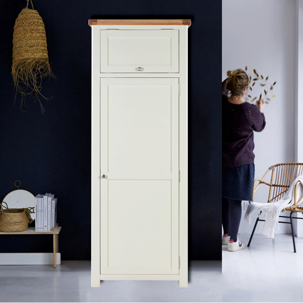 Cambridge Classic Cream Painted Oak Pantry Unit – HomePlus Furniture