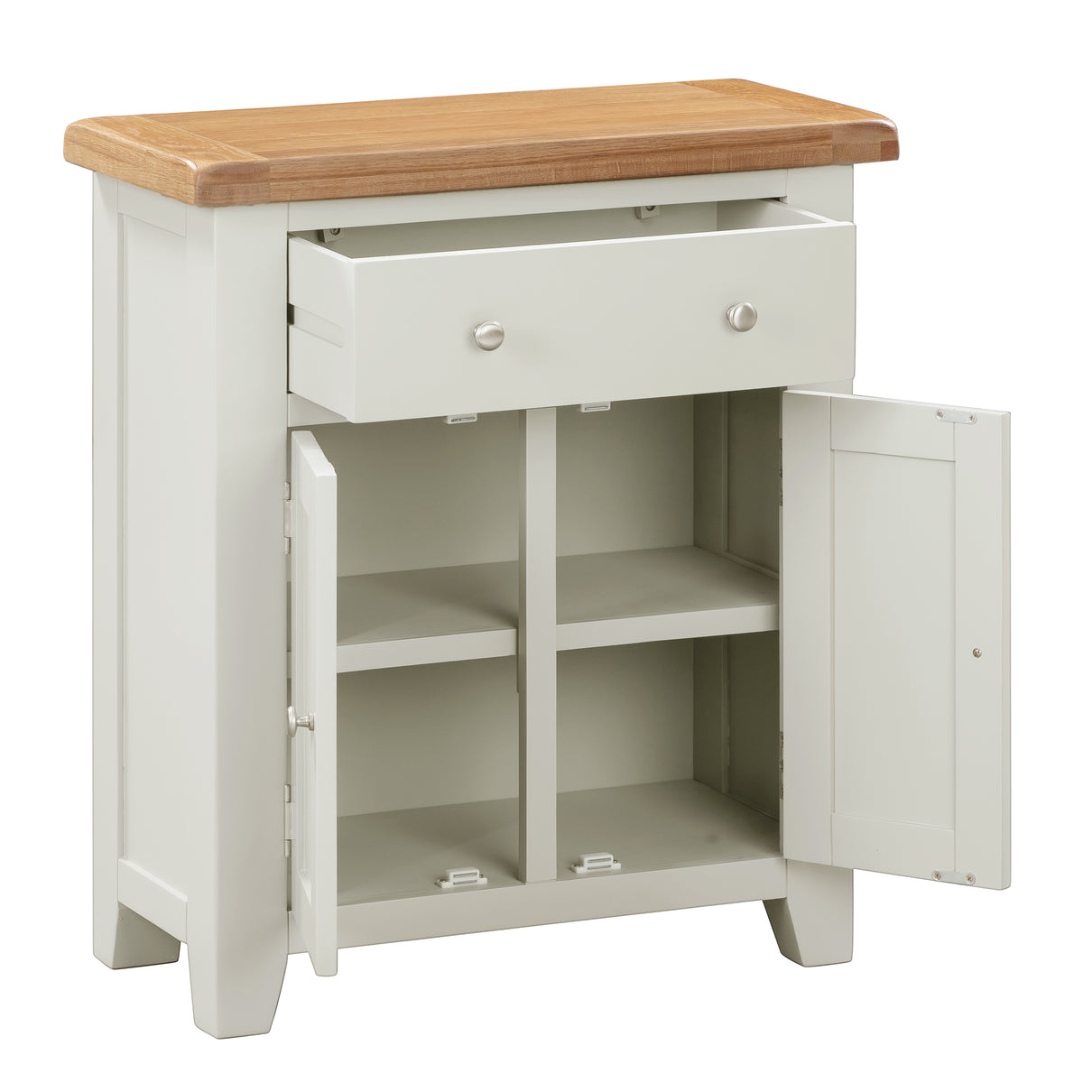 Cambridge Grey Painted Oak Small 1 Drawer 2 Door Sideboard – HomePlus ...
